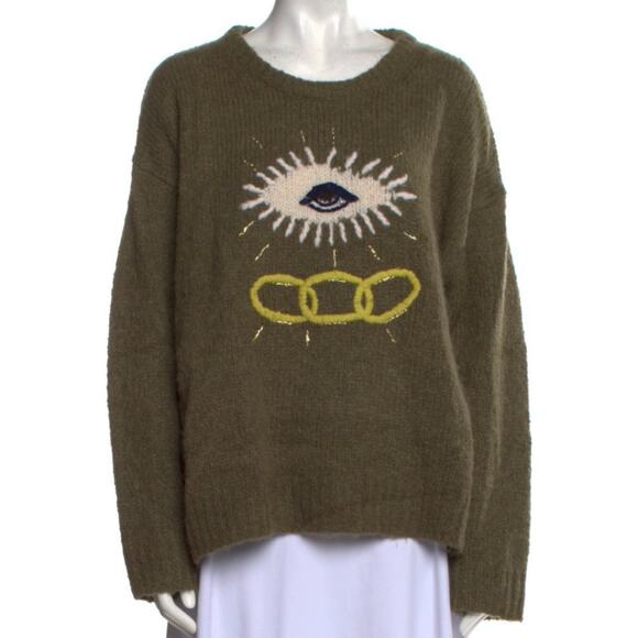 Raquel Allegra | Sweaters | Raquel Allegra Olive Green Wool Alpaca Evil ...